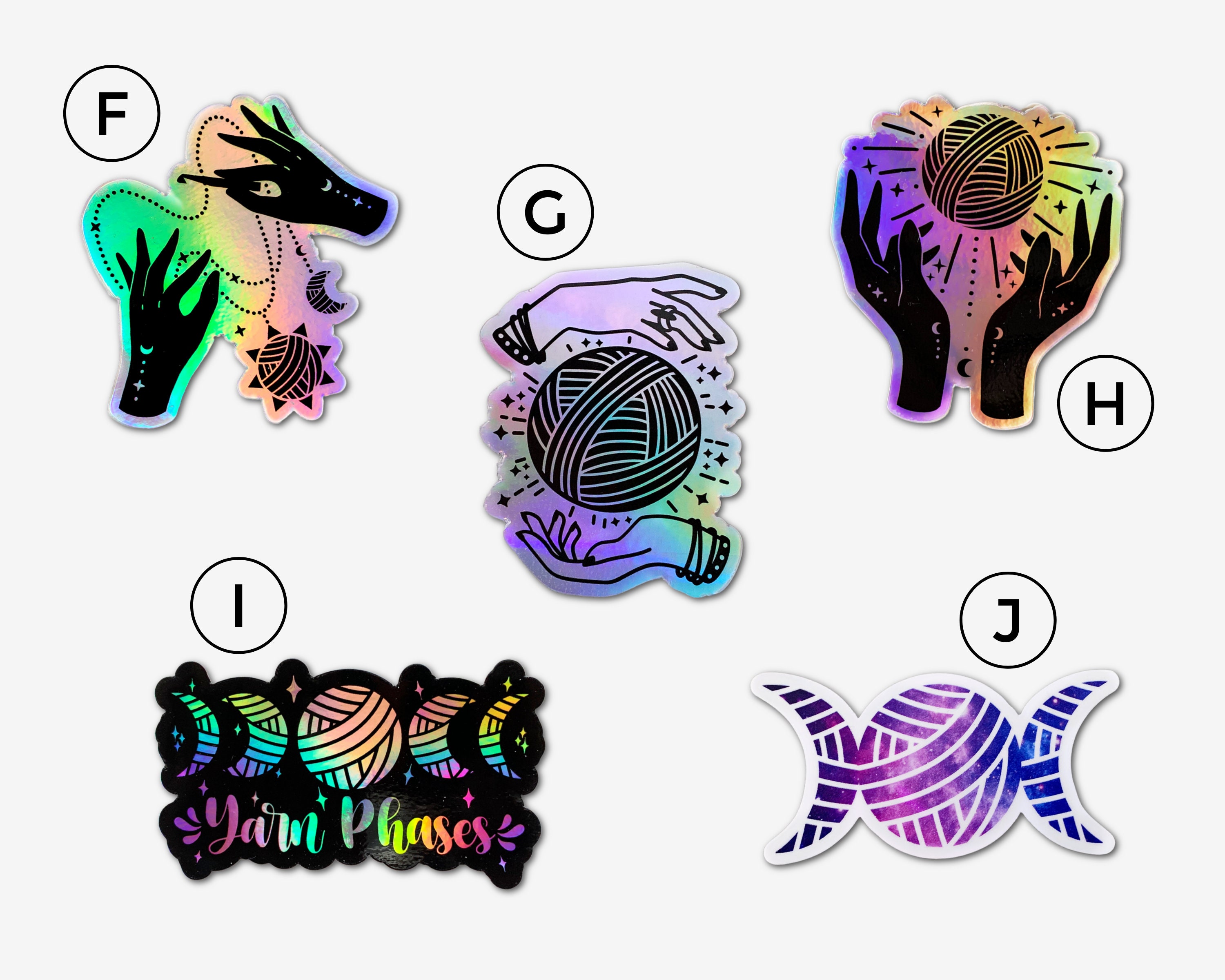 CUSTOM Sticker Set Crocheter Stickers Knitter Gift Decals - Etsy