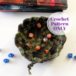 Crochet Dice Bag Pattern, D&D Dice Bag and Rolling Tray With 2 Sizes ...