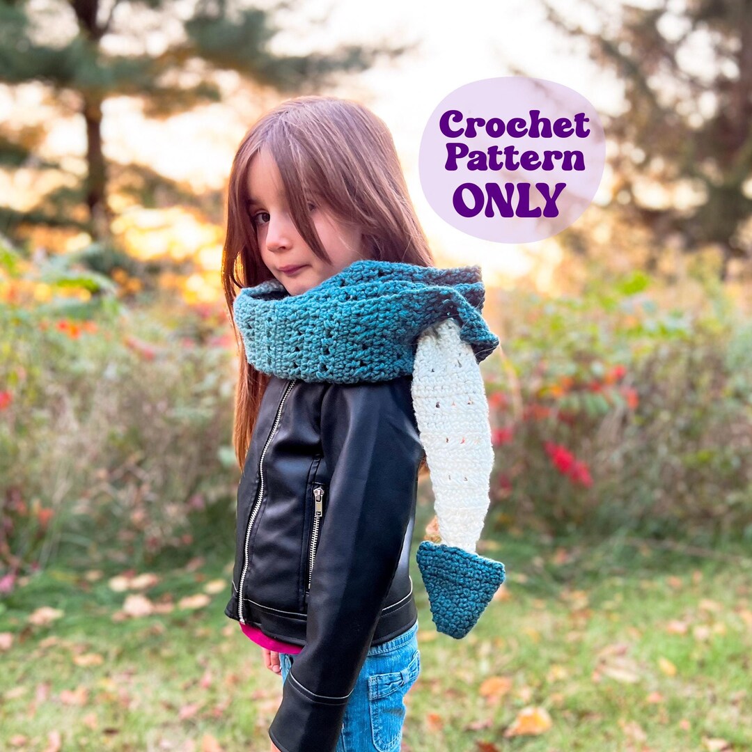 PDF Dragon Tail Scarf Crochet Pattern, Dragon Crochet Scarf Pattern ...