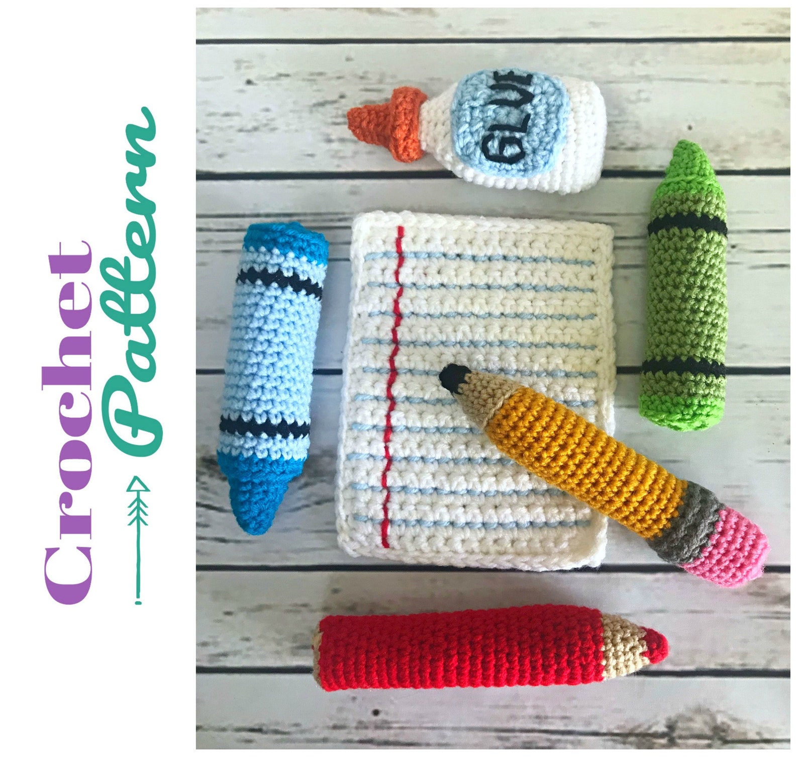 Amigurumi Pattern Back to School Crochet Toy Pattern School | Etsy