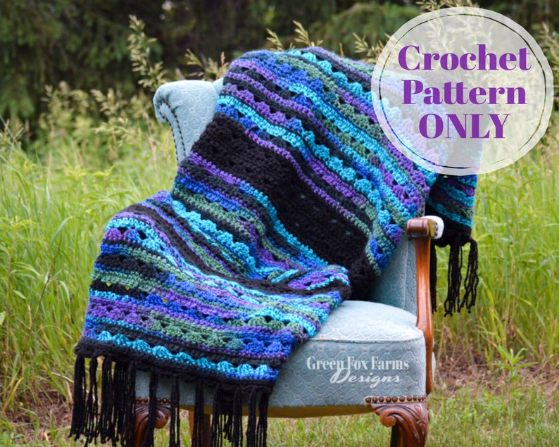 Cozy Throw Blanket Crochet Pattern Easy Lapghan Bulky Afghan | Etsy