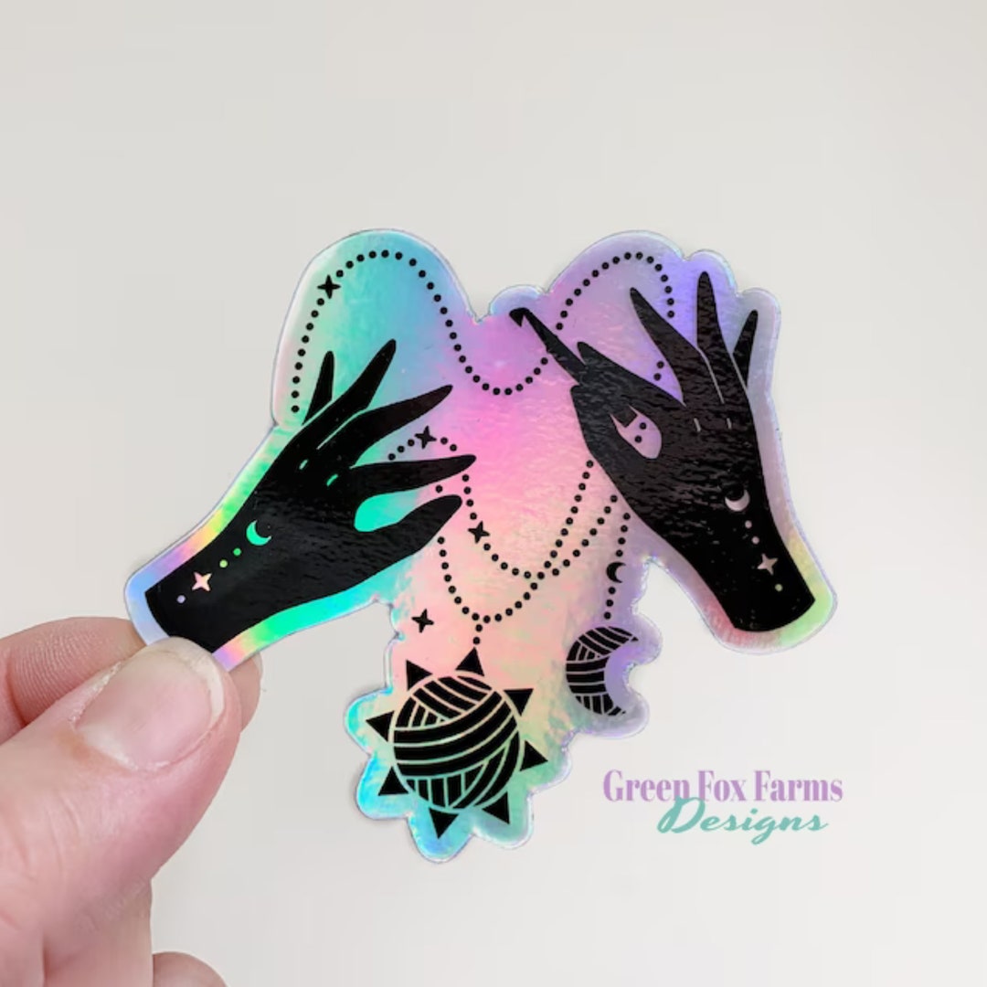 Crochet Magic Decal, Holographic Sticker, Laptop Decal, Crochet Yarn ...