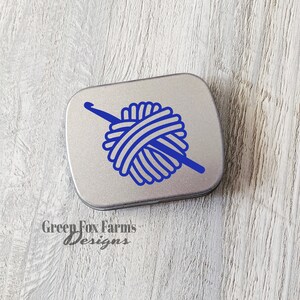 Crochet Lovers Mini Notions Case, Stitch Marker Tin, Mini Crochet Case ...