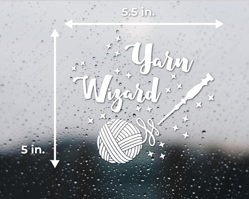 Yarn Wizard Car Decal Magical Yarn Lovers Car Window Sticker - Etsy