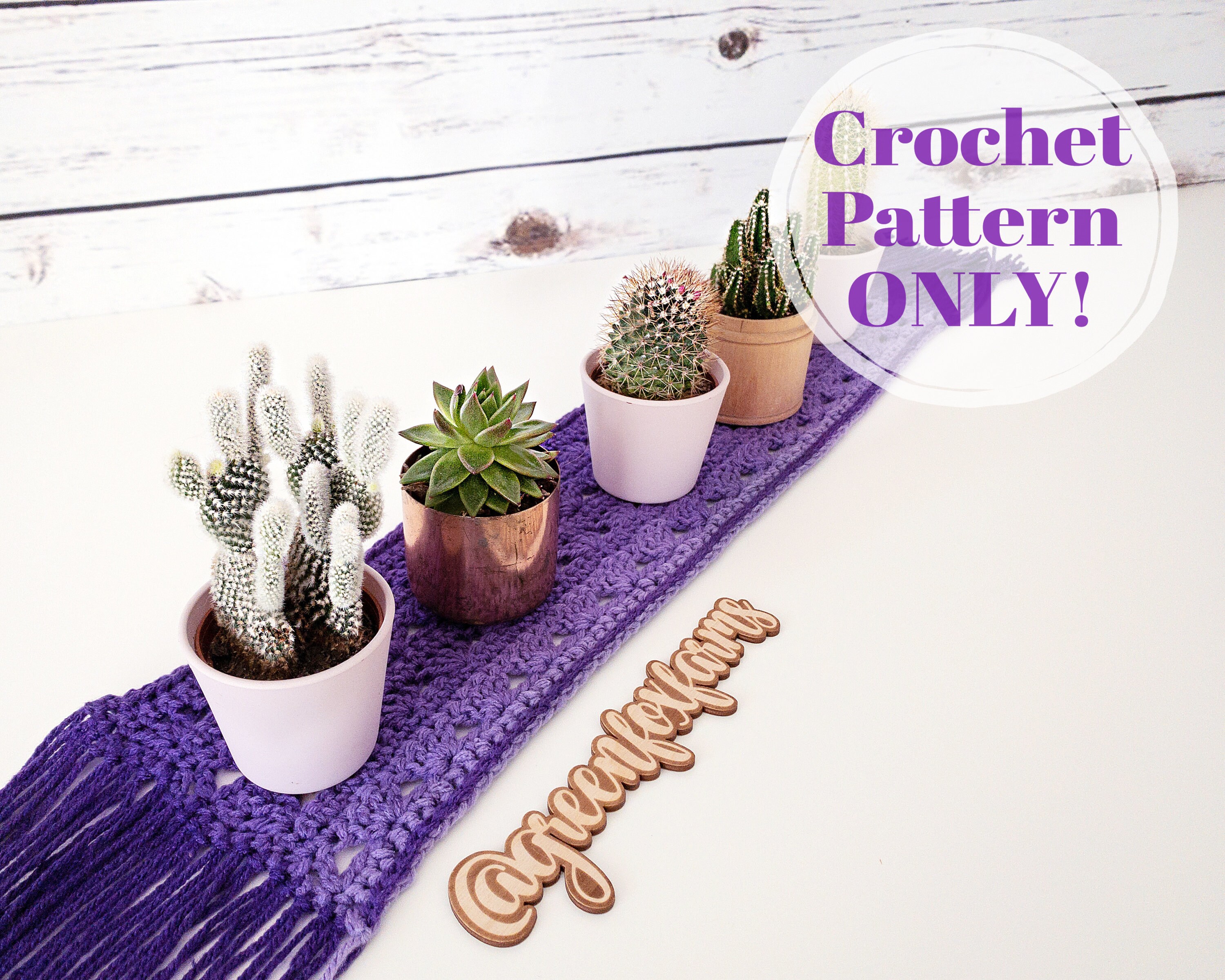 Plant Coasters Crochet Pattern Boho Home Decor 3 Sizes Plant | Etsy