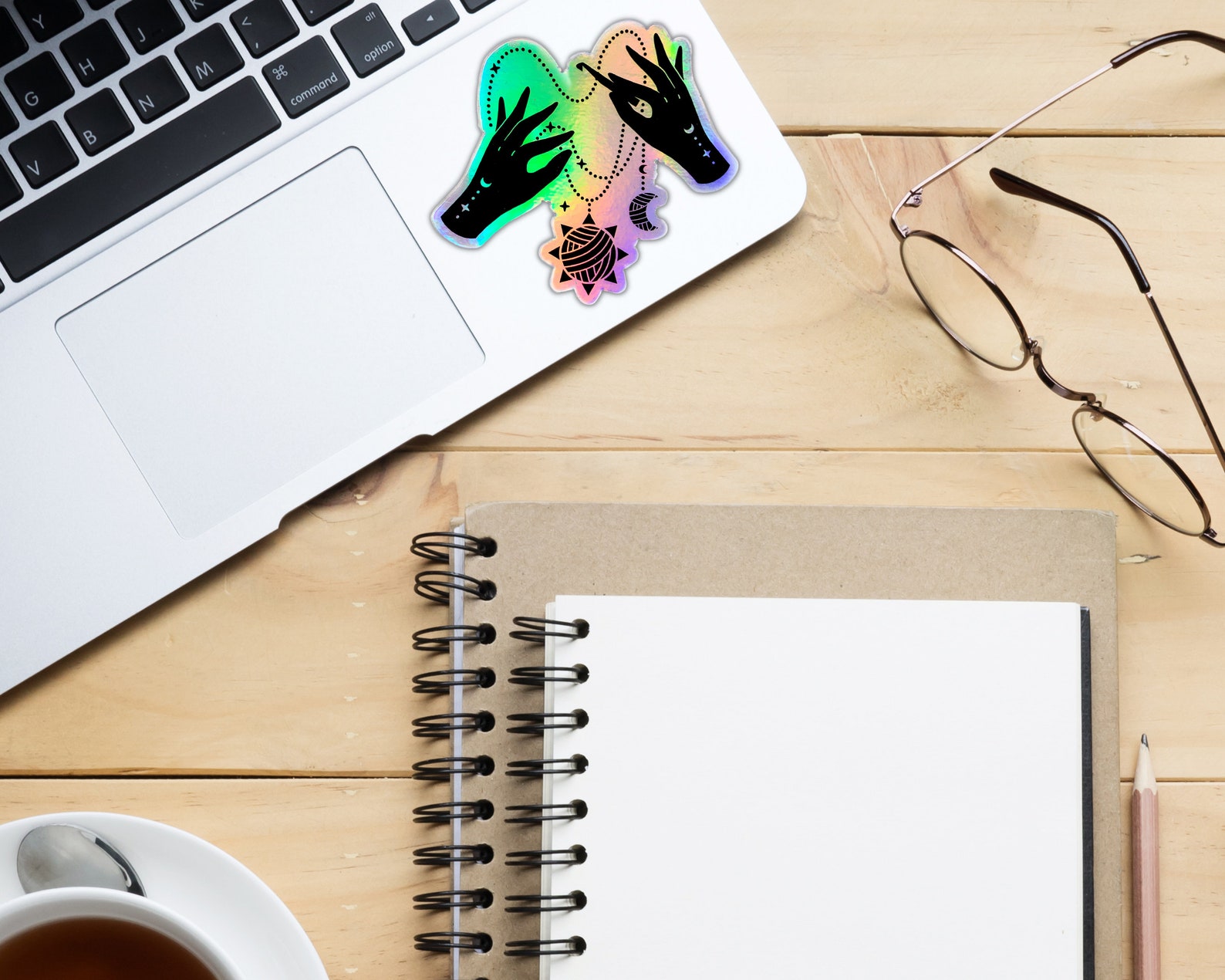 Crochet Magic Decal Holographic Sticker Laptop Decal | Etsy