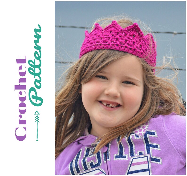 Crochet Pattern Princess Crown Birthday Gift Crown Pattern | Etsy