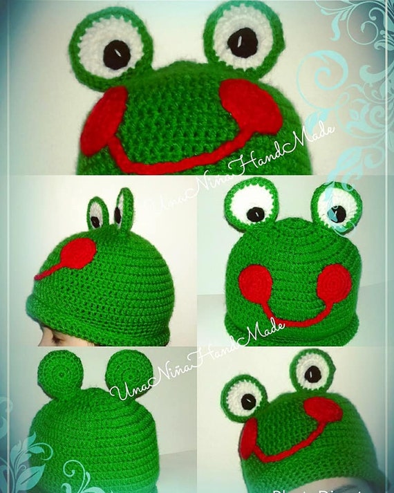 Frog Hat Ready to Shipp 12-24m Photo Prop Fanny Animal Beanie | Etsy