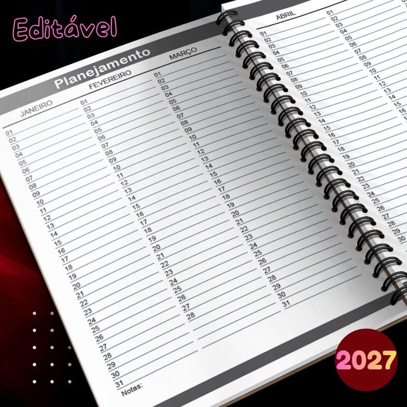 Editable 2027 Daily Planner in Coreldraw | A5 PDF Interior With 386 ...