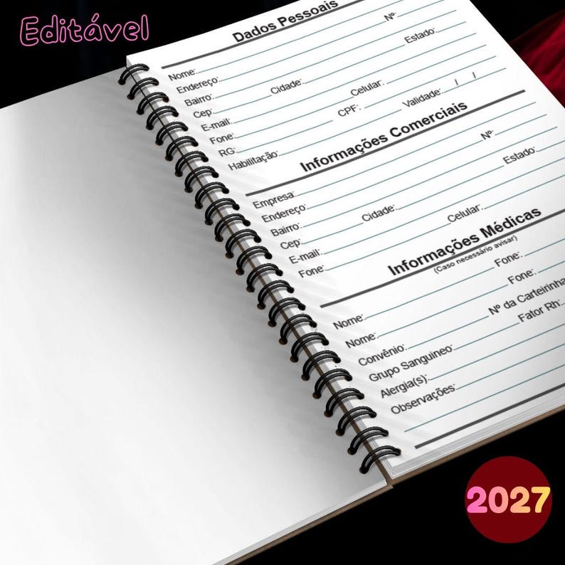 Editable 2027 Daily Planner in Coreldraw | A5 PDF Interior With 386 ...