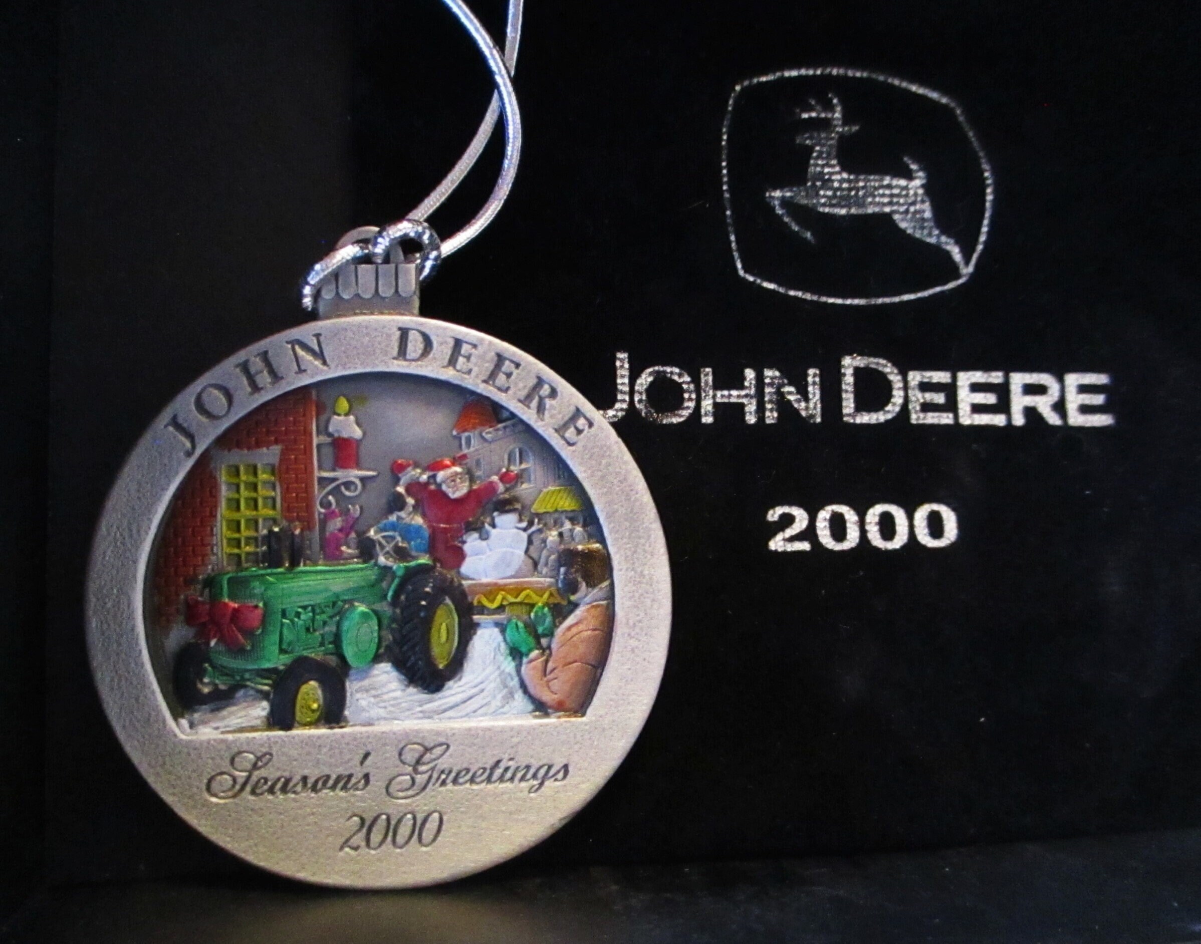 John Deere Model R Tractor 2000 Hand Painted Pewter Christmas Xmas ...