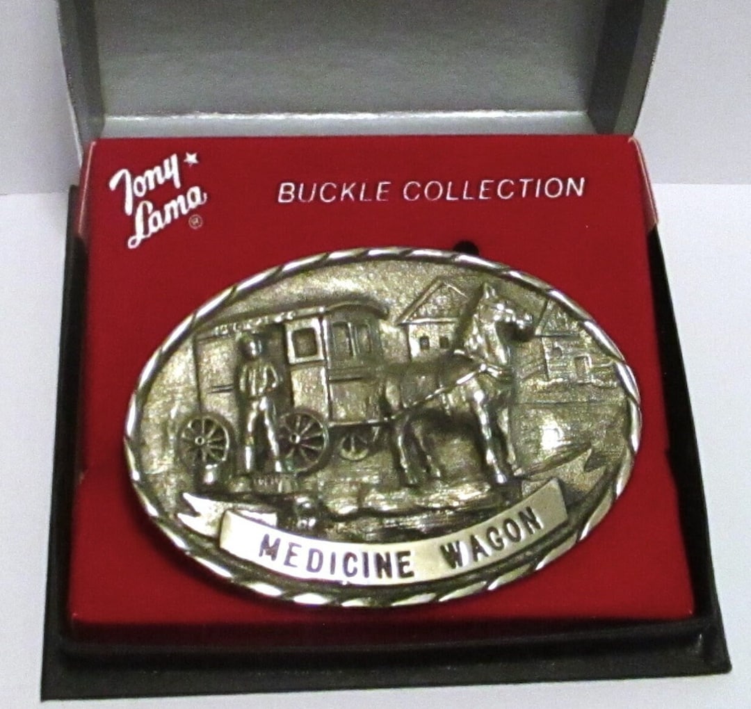 Tony Lama Collection MEDICINE Wagon Wheel Series Belt Buckle FIRST ...