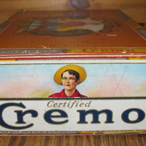 Vintage Antique CREMO Wooden CIGAR BOX Certified for Your Protection ...