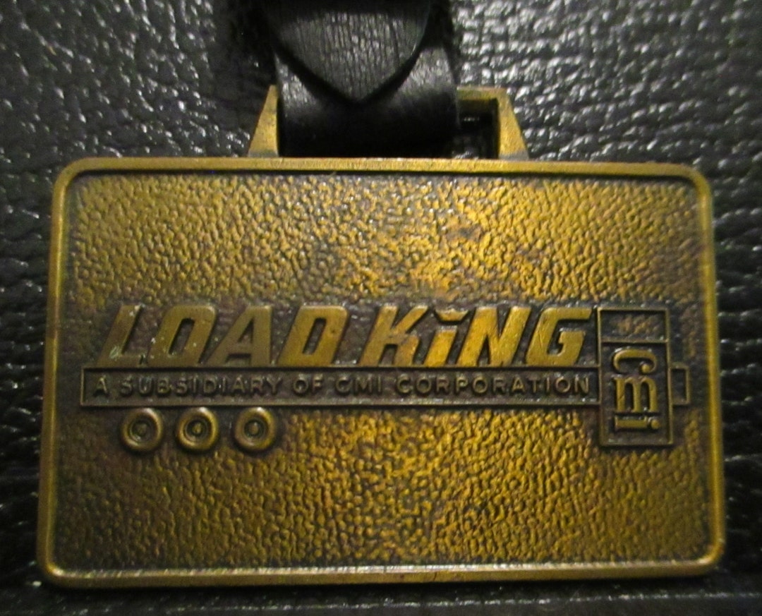 LOAD KING Trailers Subsidiary of CMI Corporation Brass Pocket Watch Fob ...
