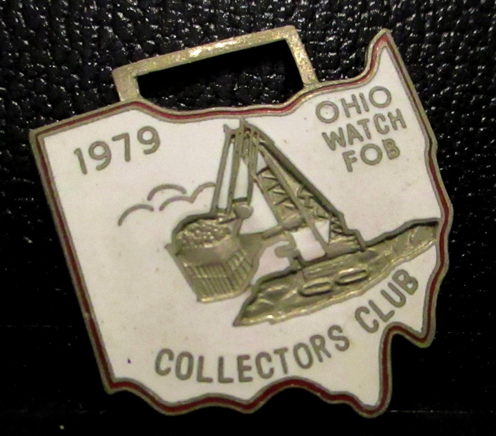 1979 Ohio Watch Fob Collectors Club Front Power Shovel Crane Figural ...