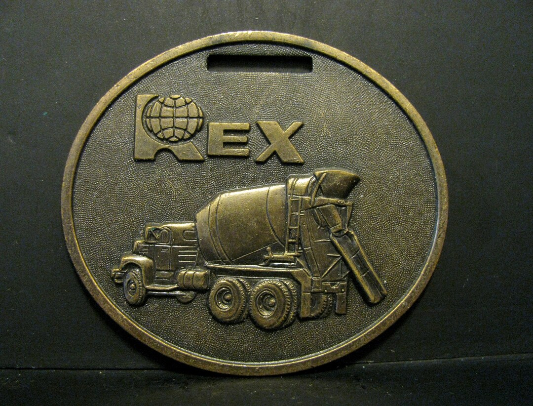 REX Concrete Cement Mixer Truck Advertising Promo Pocket Watch Fob ...