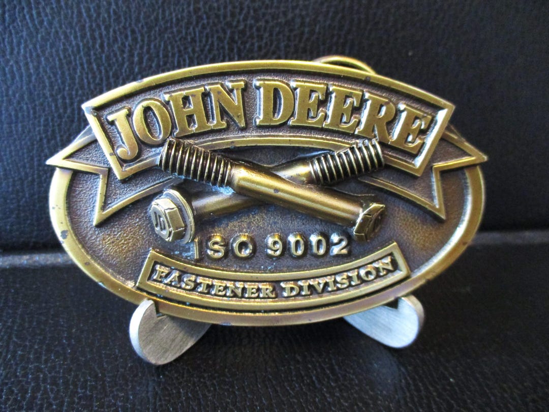 1996 John Deere Fastener Division ISO 9002 Registration Brass Belt ...
