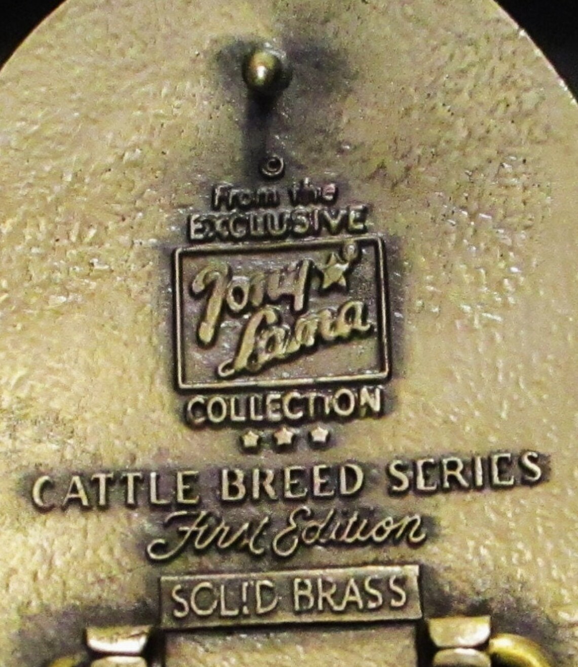 Tony Lama Beefmaster Bull Cow Sire Solid Solid Brass Belt Buckle Cattle ...