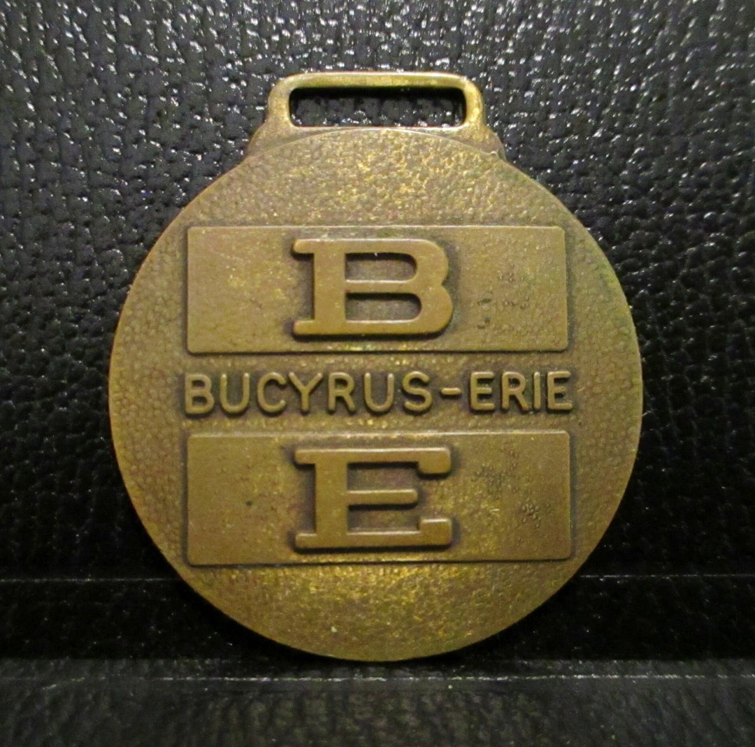 Bucyrus Erie B E Trademark Logo Advertising Promo Pocket Watch Fob ...