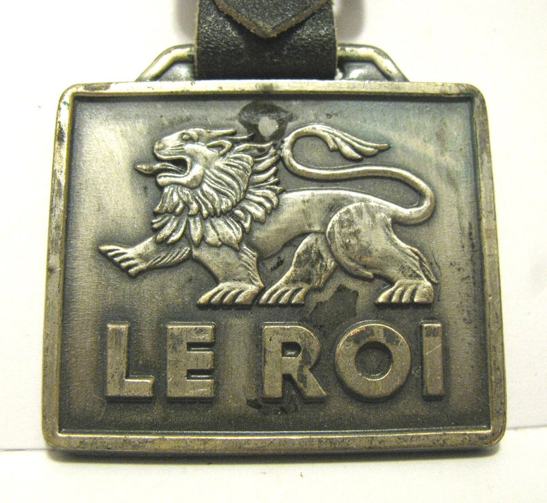 Leroi Newmatic Air Tools Lion Logo Metal Pocket Watch Fob Mining Rock ...