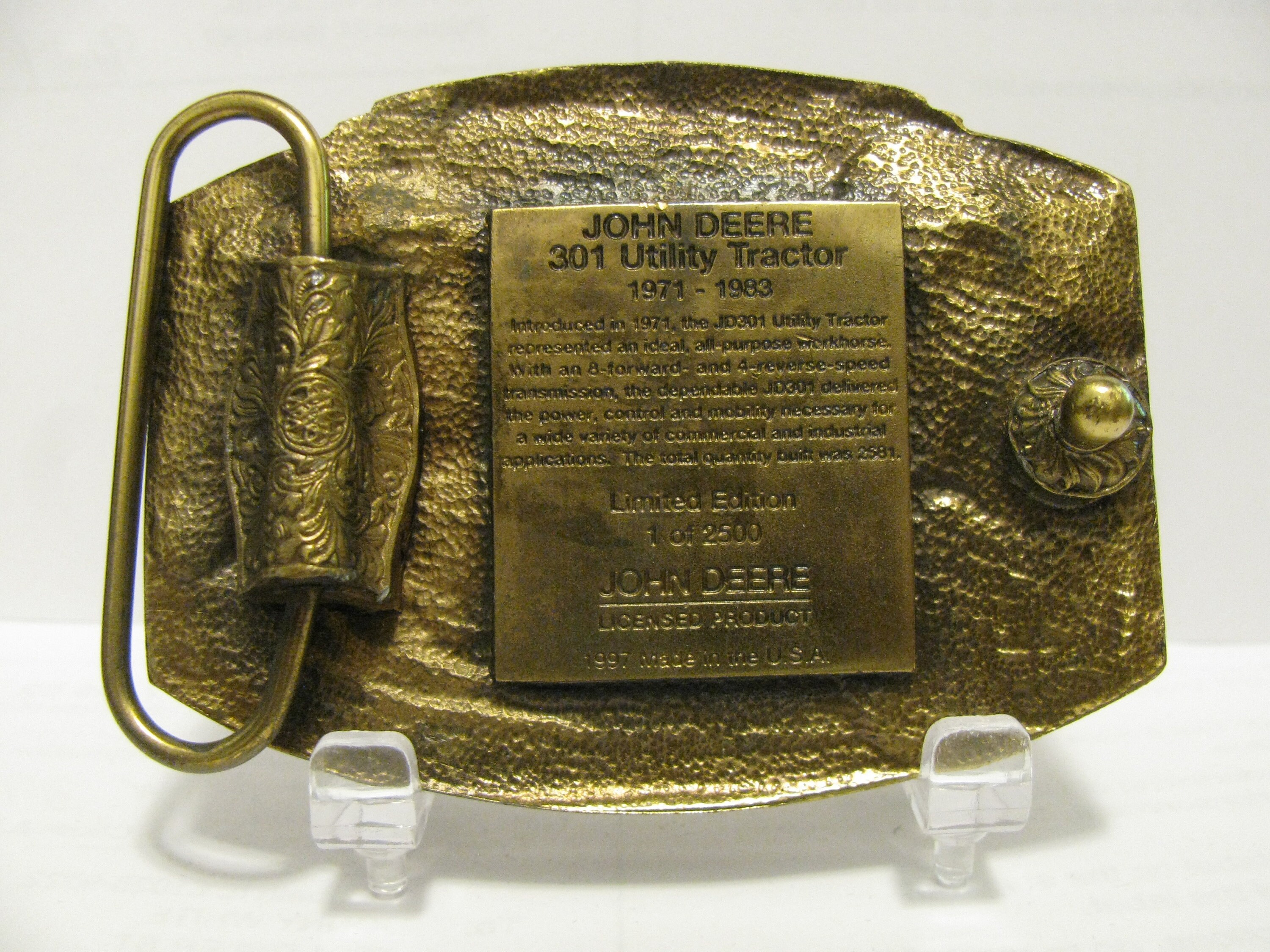 1997 John Deere Dubuque Works 1971-1983 Model 301 Utility Tractor Brass ...