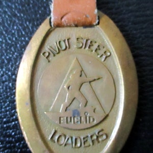 Vintage Euclid Pivot Steer Wheel Loader Brass Pocket Watch Fob - 2 ...