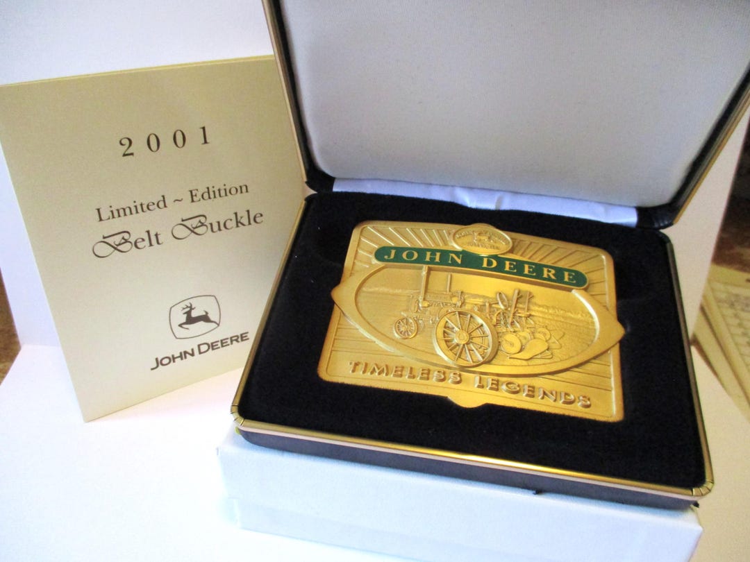 John Deere GP General Purpose Tractor & Two Bottom Plow "timeless Legends" Series Belt Buckle ...