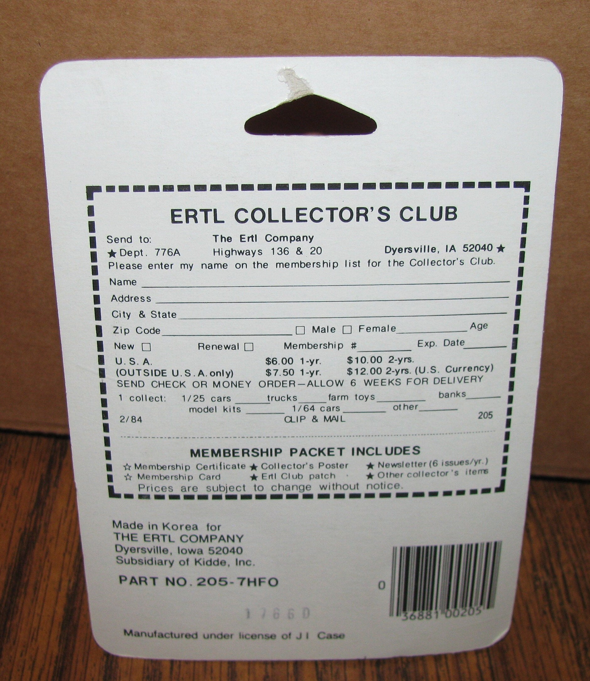 Case IH 3294 Row Crop Tractor With FWDA & Cab 1/64 ERTL Toy #205 Die Cast Metal Collectible ...