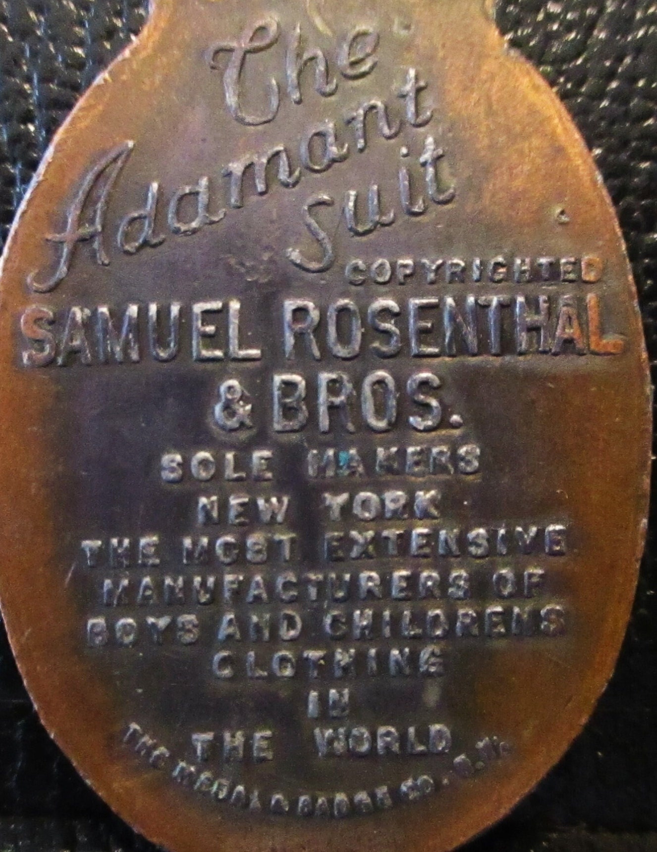 Vintage Antique 1800s the Adamant Suit Samuel Rosenthal & Bros New York ...