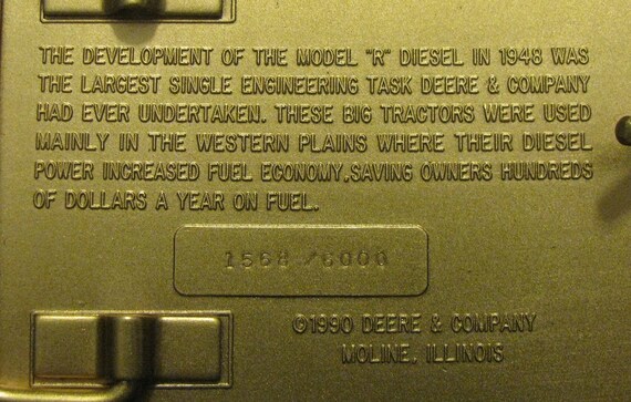 John Deere 1948 Model R Tractor Triple Plated 24kt Go… - Gem
