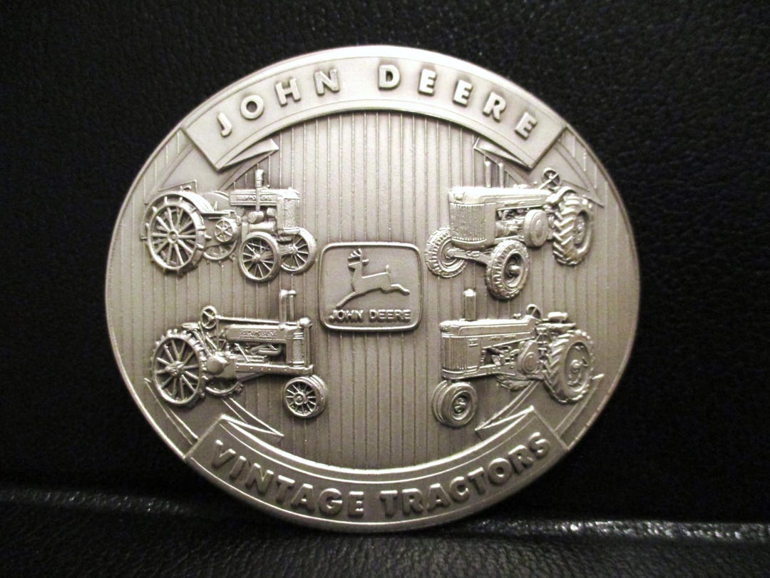 John Deere Vintage Tractors Models 730, A, R & D Belt Buckle 1993 Two ...