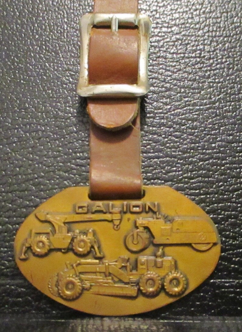 Galion Motor Road Grader Tandem Roller & Hydraulic Crane Brass Pocket ...