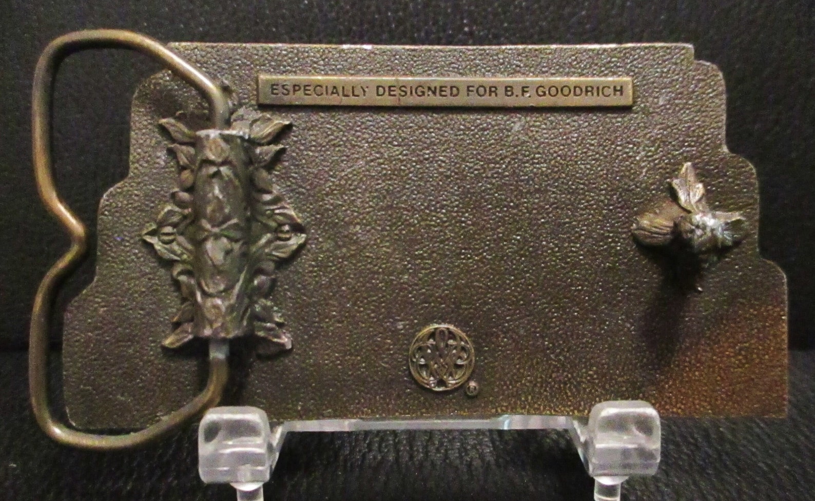 BF B F Goodrich Tire Triple Company Name Trademark Logo Brass Belt ...