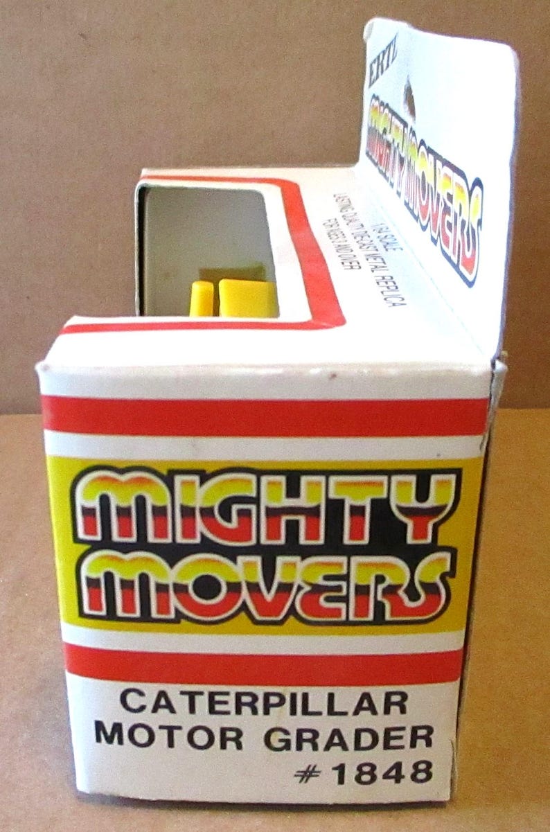Mighty Movers Ertl Caterpillar CAT Motor Road Grader 1/64 Toy Stock ...