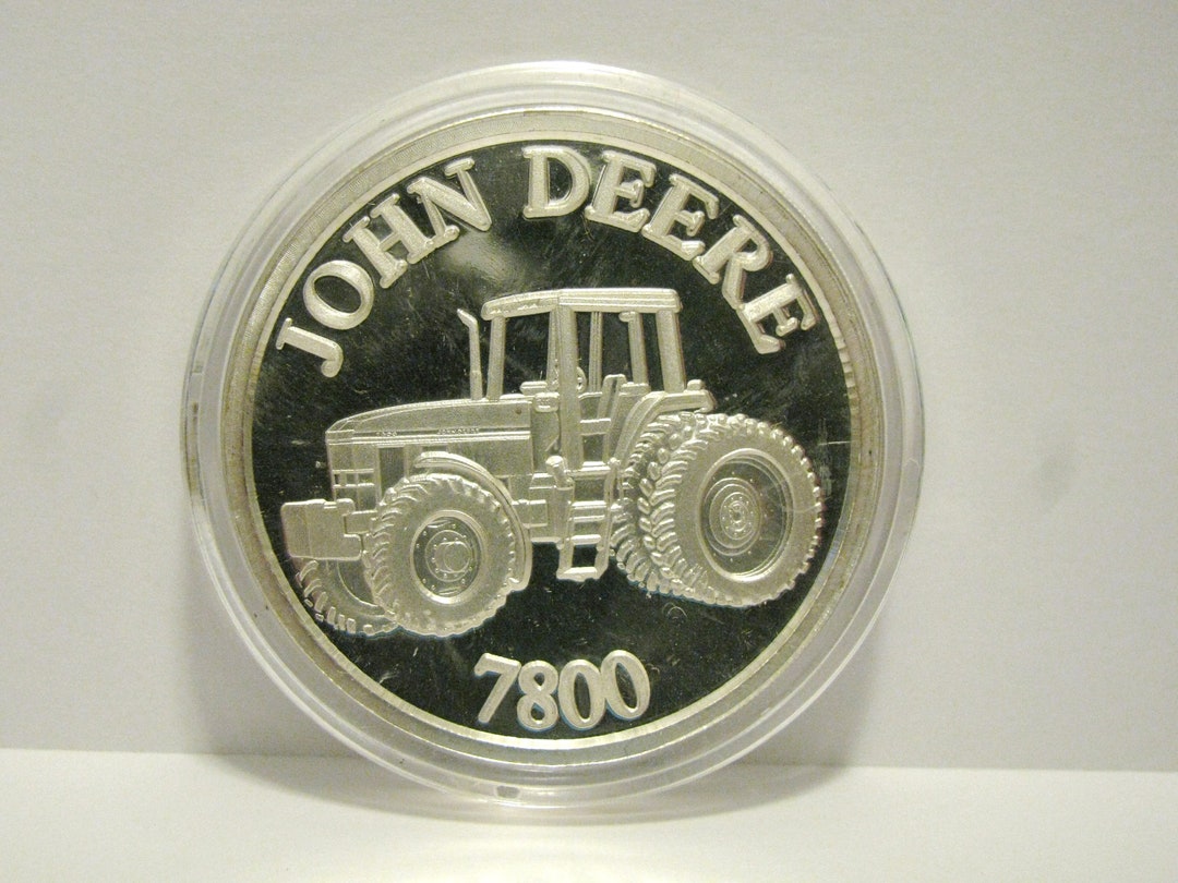 John Deere 1992-1996 Model 7800 Row Crop Tractor .999 Fine Silver Round ...