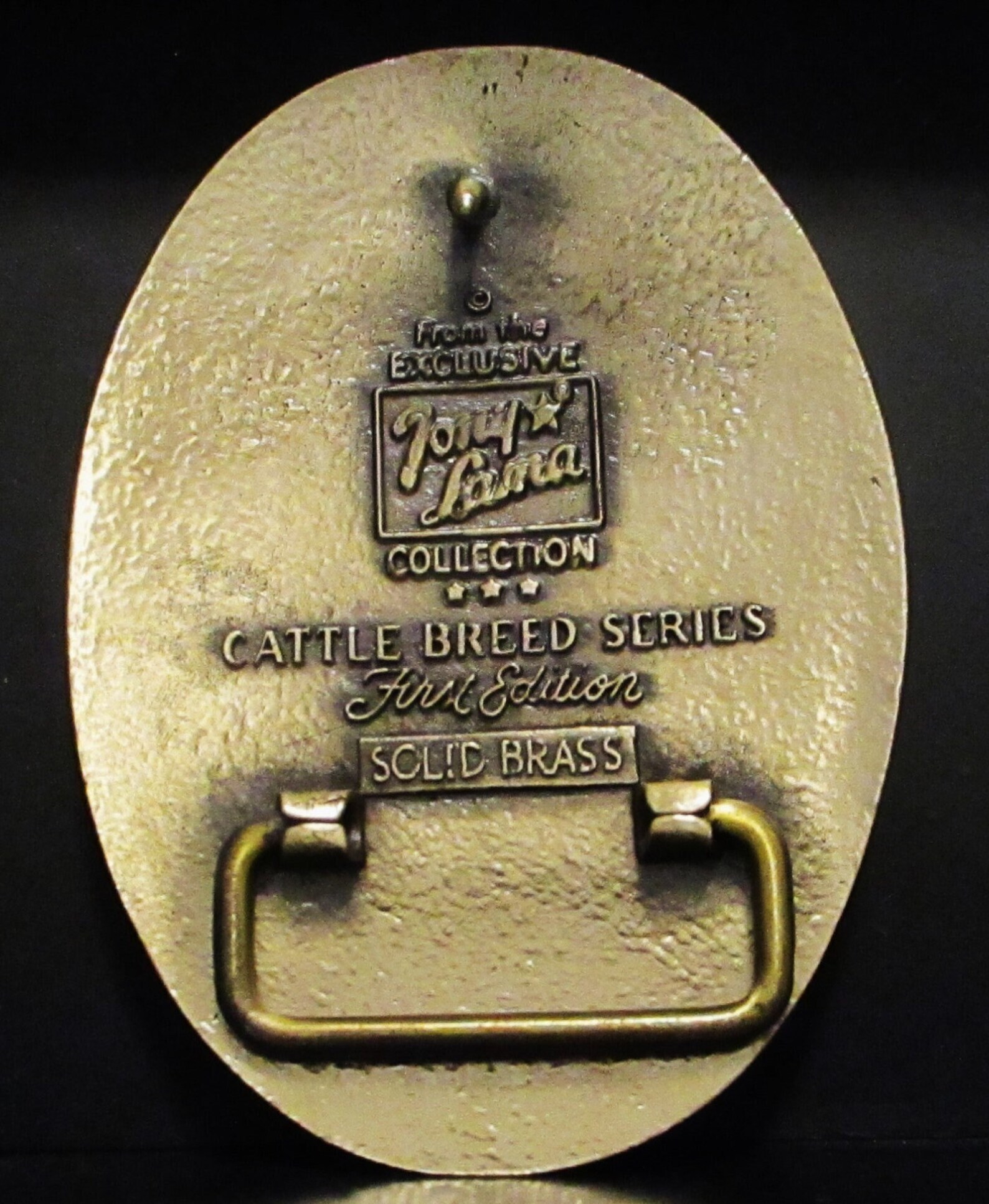 Tony Lama Beefmaster Bull Cow Sire Solid Solid Brass Belt Buckle Cattle Breed Series FIRST ...