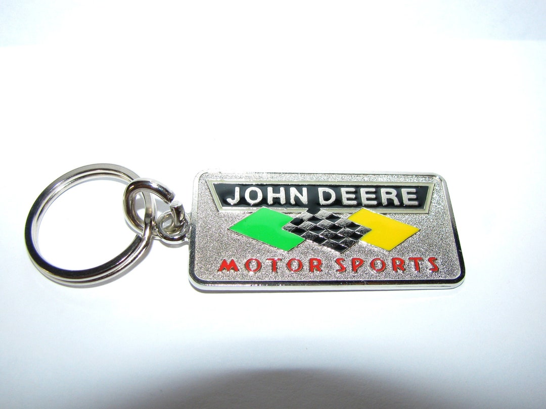 JOHN DEERE Motor Sports Nascar Keychain Racing Flags Chad Little Driver ...