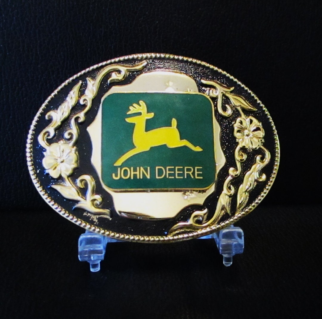 John Deere 1968 Leaping Deer Historical Trademark Logo Western Dress ...