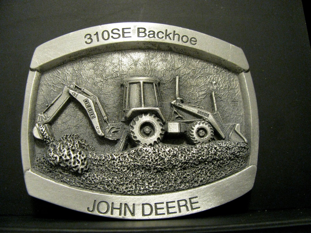 John Deere 310SE Backhoe Loader Tractor Pewter Belt Buckle Jd 1968 ...