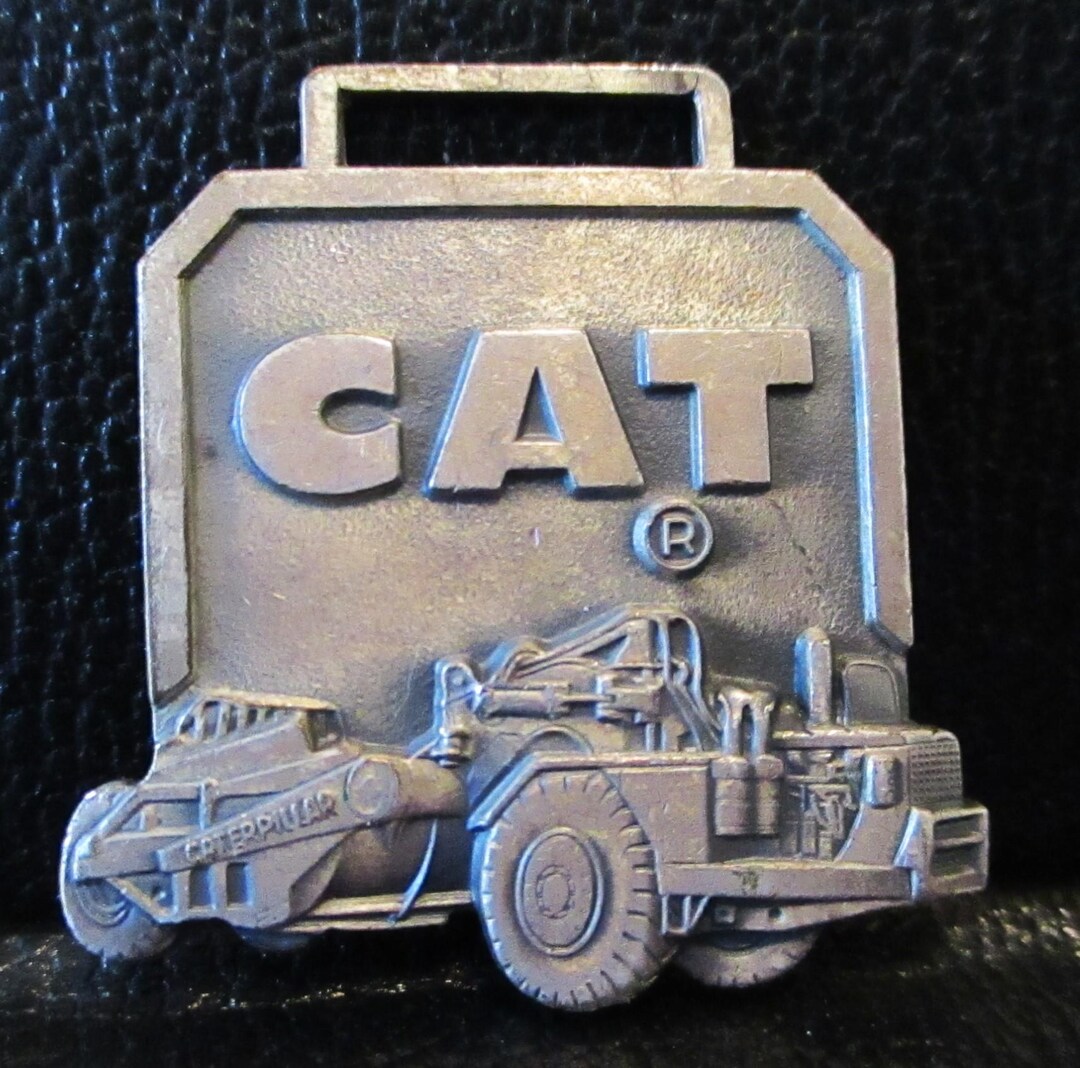 Caterpillar Cat DW21 Scraper Tractor Earth Mover Metal Pocket Watch Fob ...