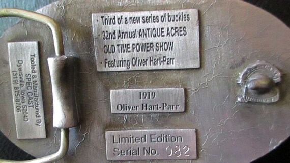 1919 Oliver Hart Parr 30 Tractor Belt Buckle 1993 32n… - Gem