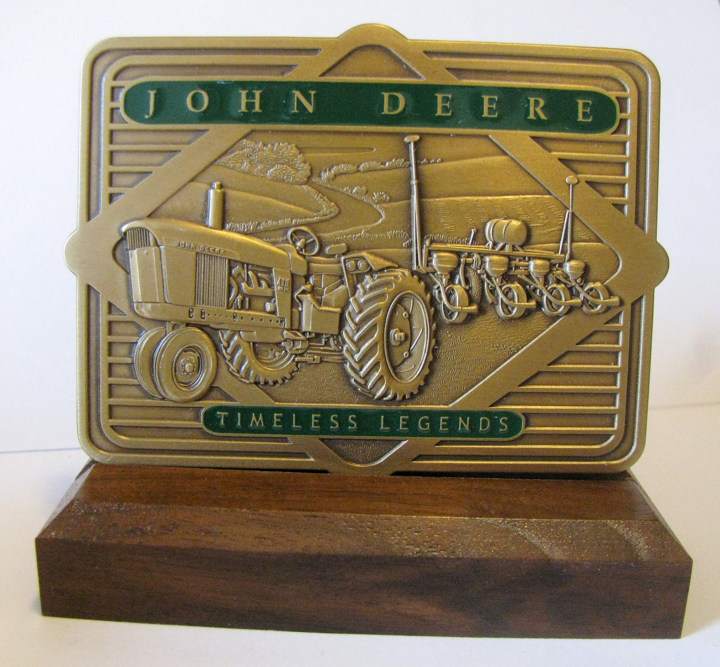 John Deere 4010 Tractor & 494A Planter Brass Enamel 2001 Calendar ...