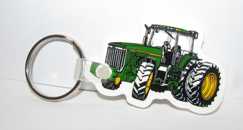 John Deere 8300 Tractor Rubber Advertising Keychain Fob | Etsy