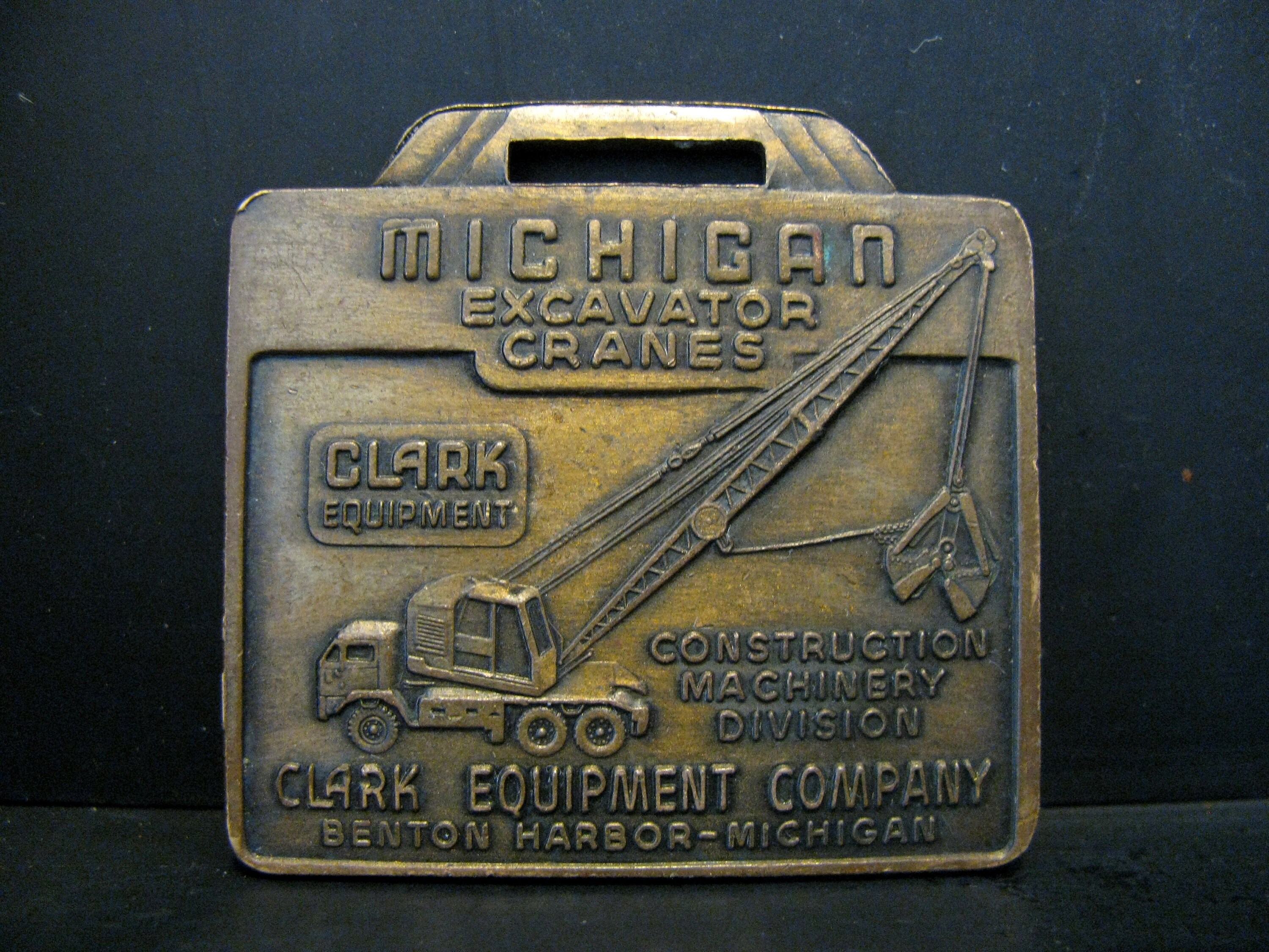 Michigan Tractor Shovel Wheel Loader & Excavator Crane Brass Pocket ...
