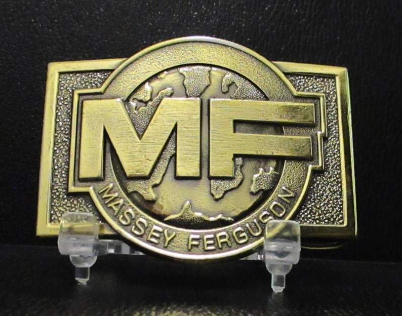 Massey Ferguson MF Trademark Logo Brass Belt Buckle 1978 Limited ...