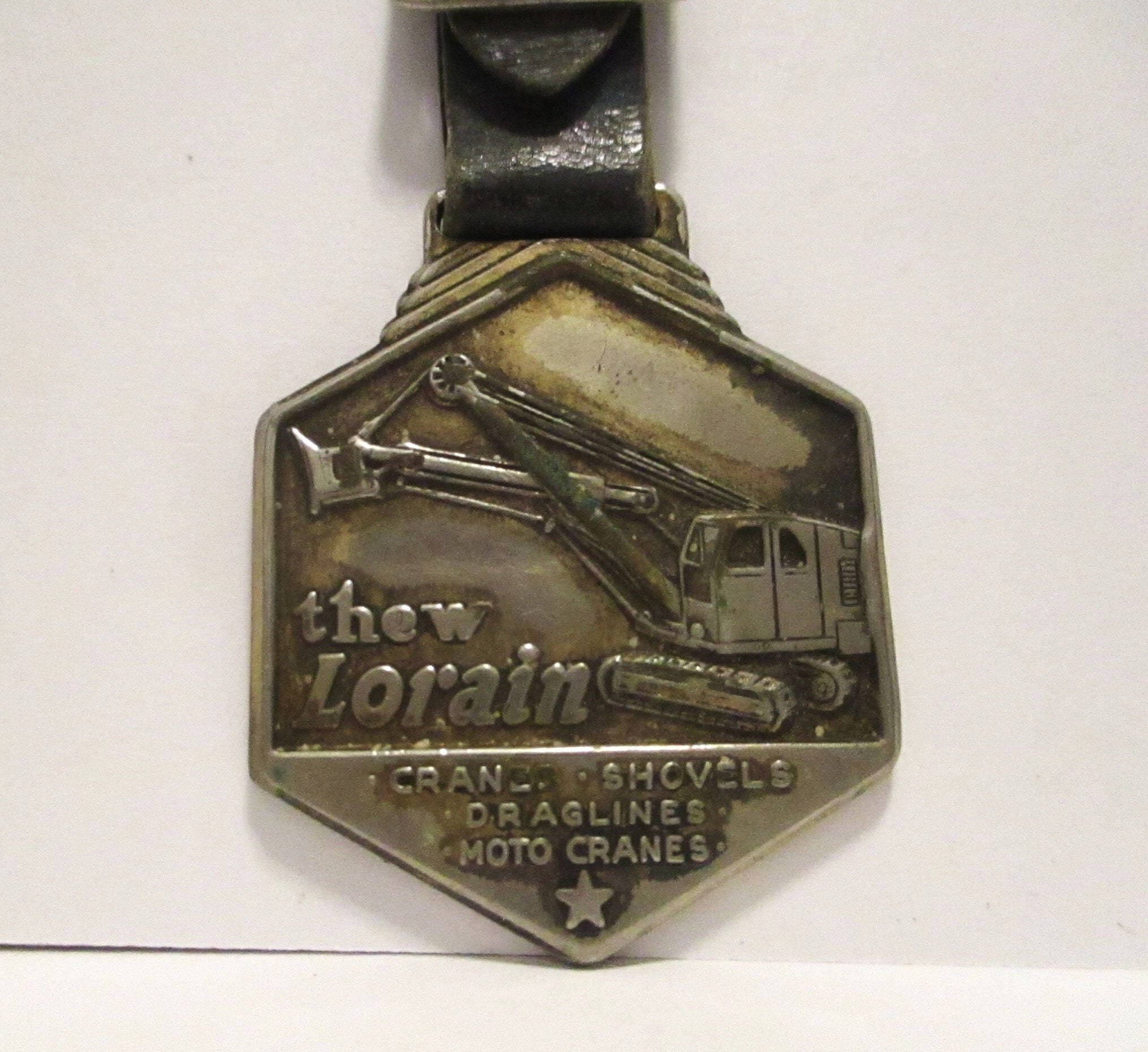 Thew Lorain Cranes Draglines Shovels Pocket Watch Fob Advertising Promo ...