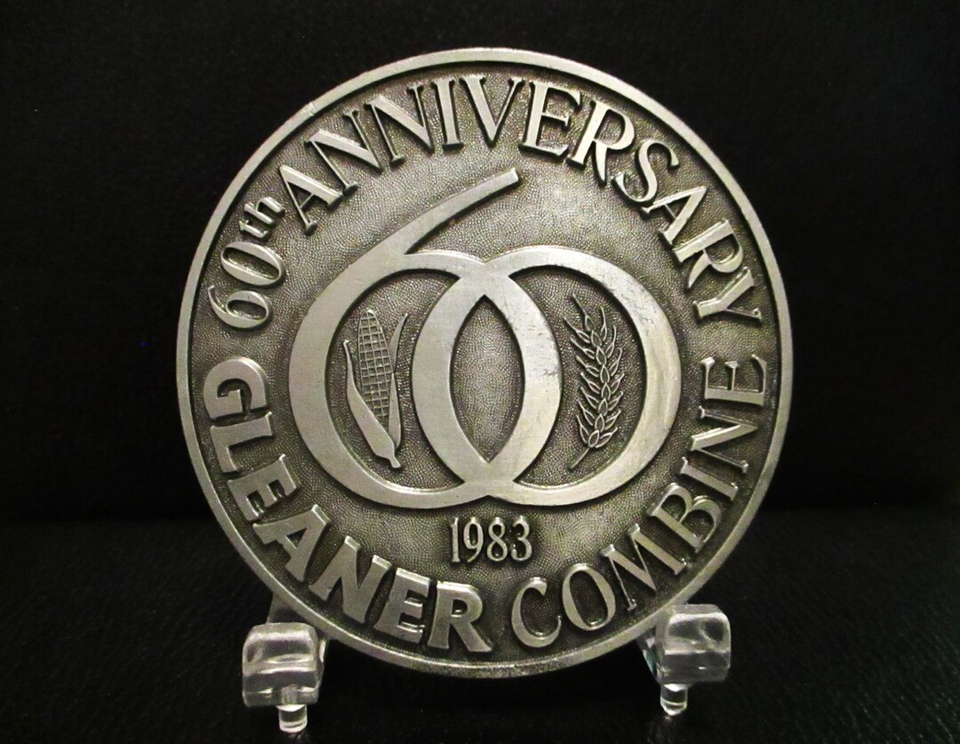 Allis Chalmers Baldwin Gleaner Combine 1983 Pewter Belt Buckle 60th ...