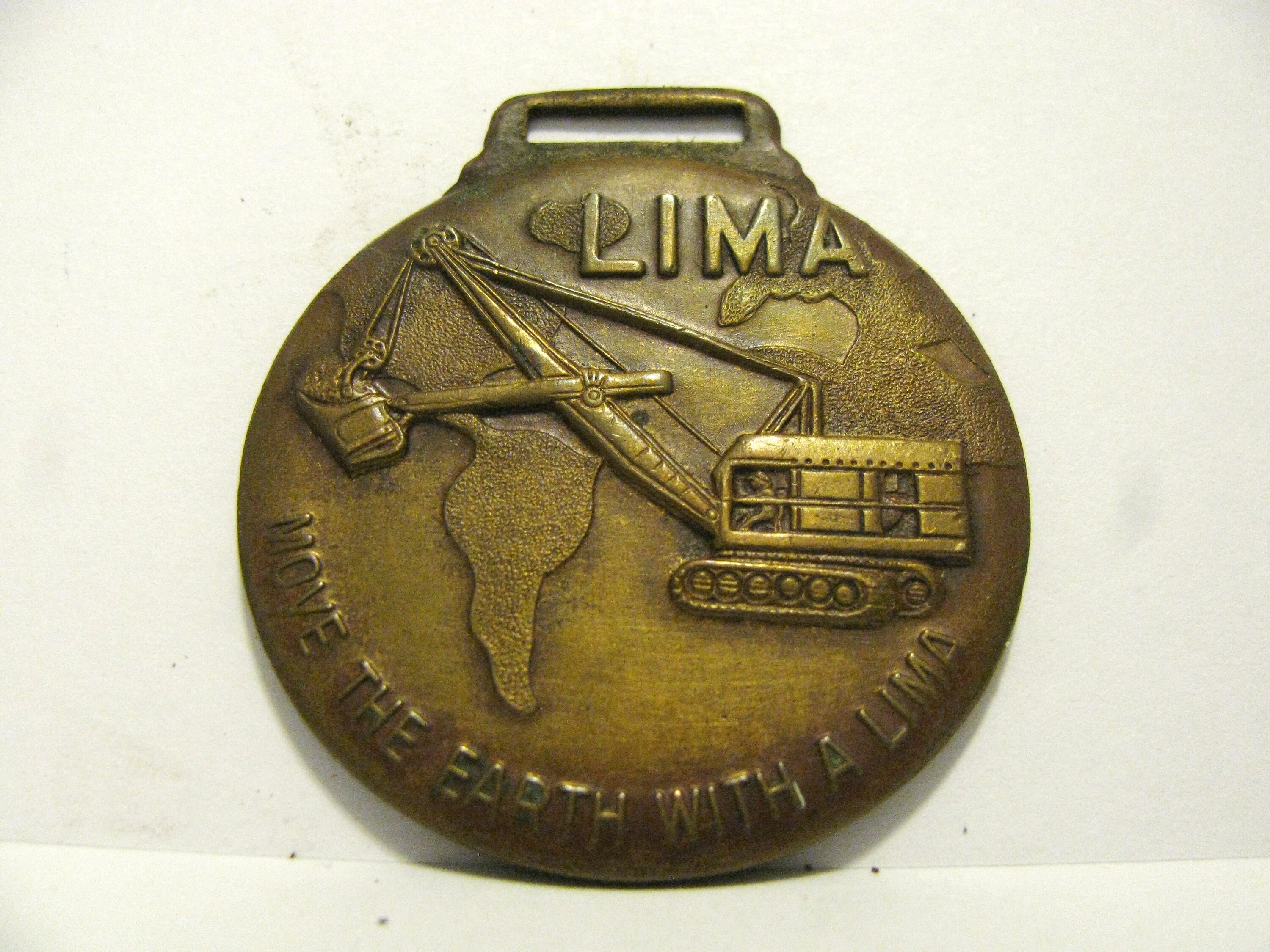 Baldwin Lima Hamilton Corporation Front Shovel Crane Advertising Brass ...
