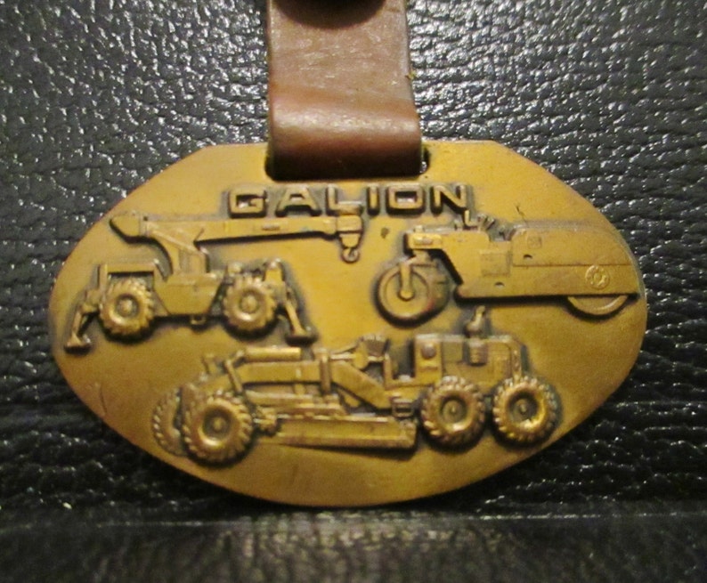 Galion Motor Road Grader Tandem Roller & Hydraulic Crane Brass Pocket ...