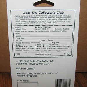 Massey Ferguson 3070 Row Crop Tractor With Cab 1/64 ERTL Toy #1777FO Die Cast Metal Collectible ...